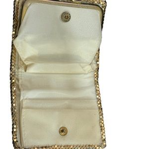 Vintage | Bags | Vintage Gold Metal Mesh Wallet Change Purse Metalic ...